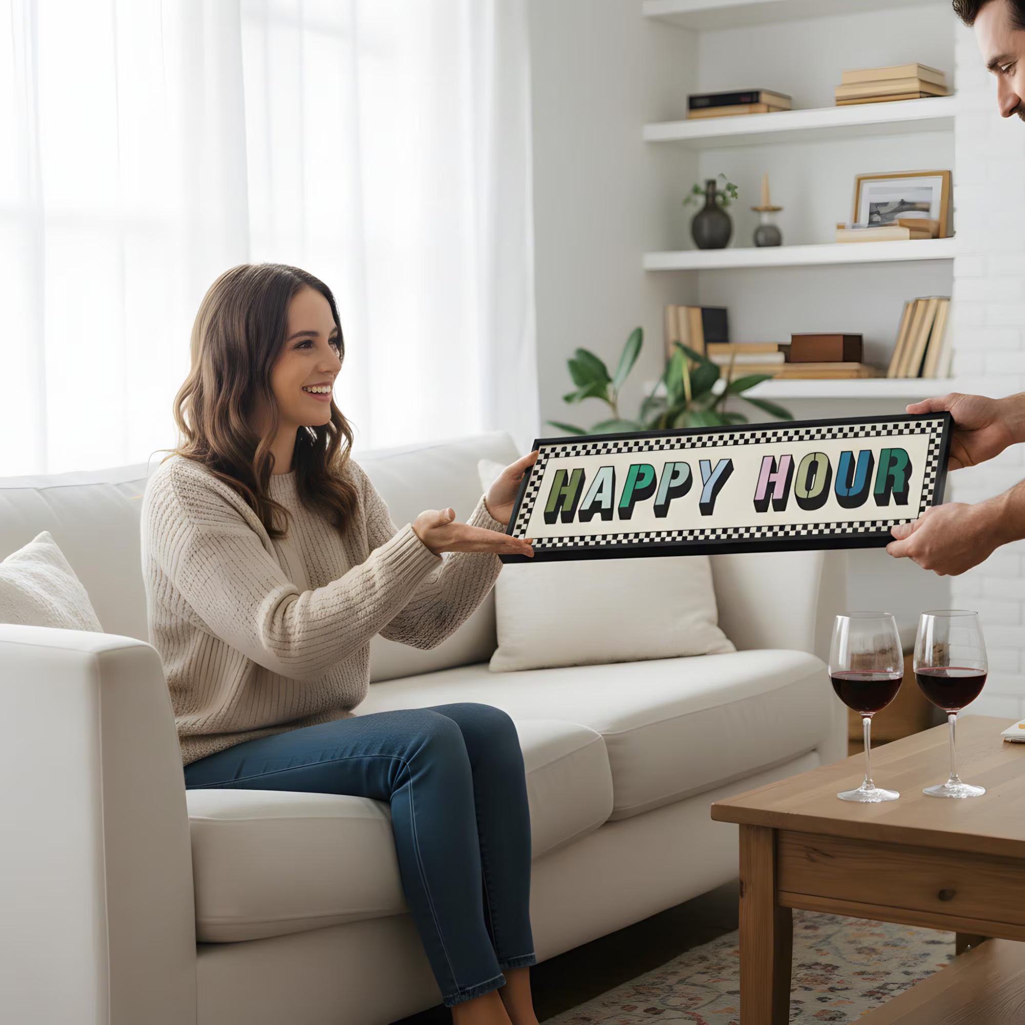 Happy Hour Long Wall Art | Above Door Print – Blim & Blum UK