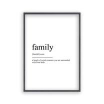 Family Definition Print – Blim & Blum UK